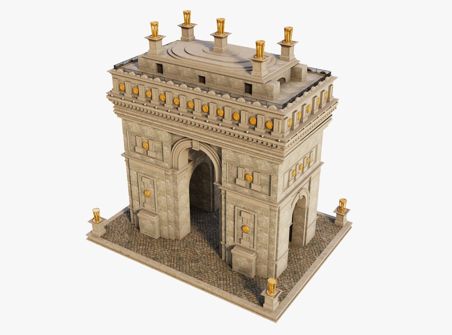 Classic Arch Gate 3D Model - TurboSquid 2398209