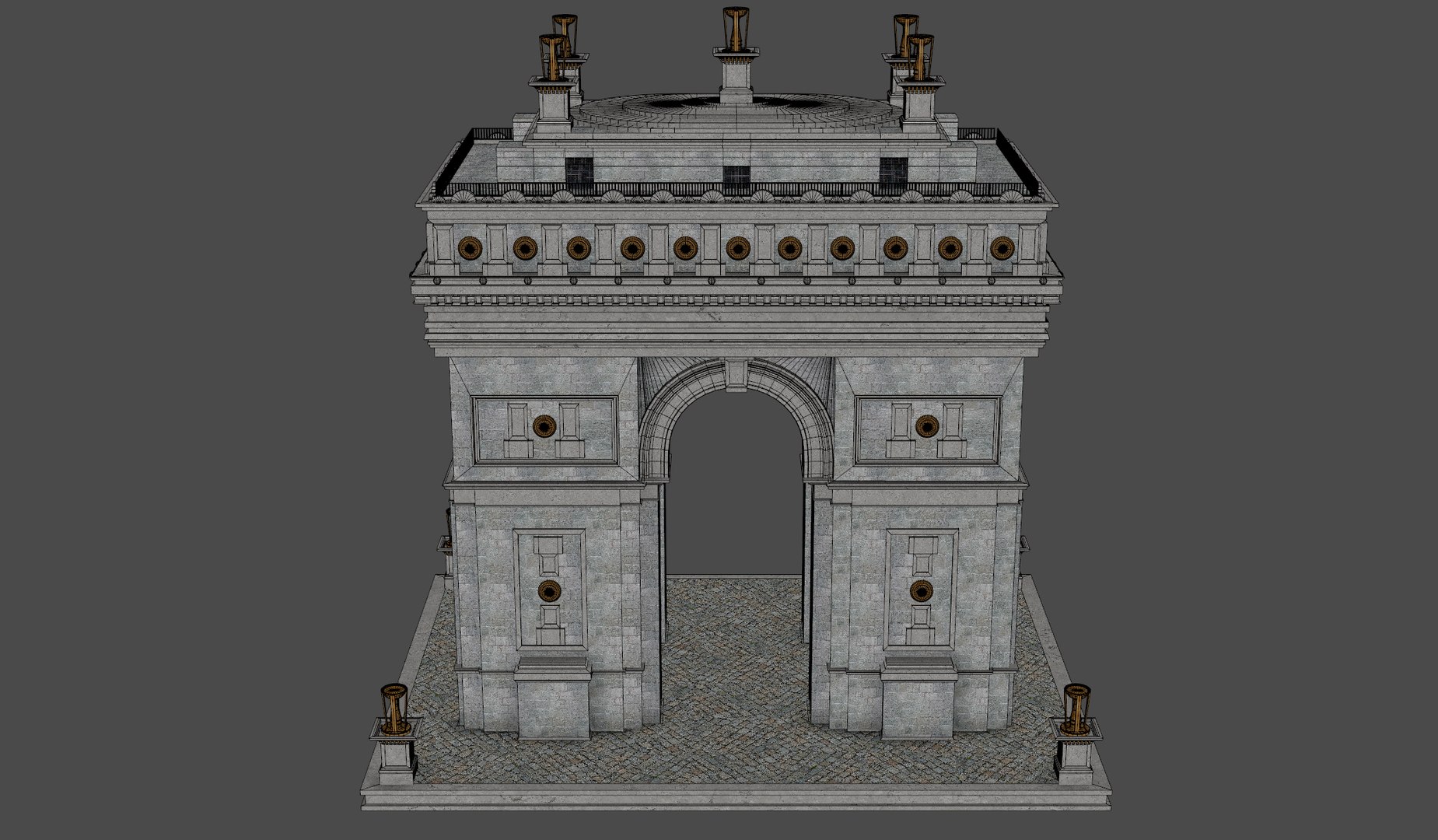 Classic Arch Gate 3D Model - TurboSquid 2398209