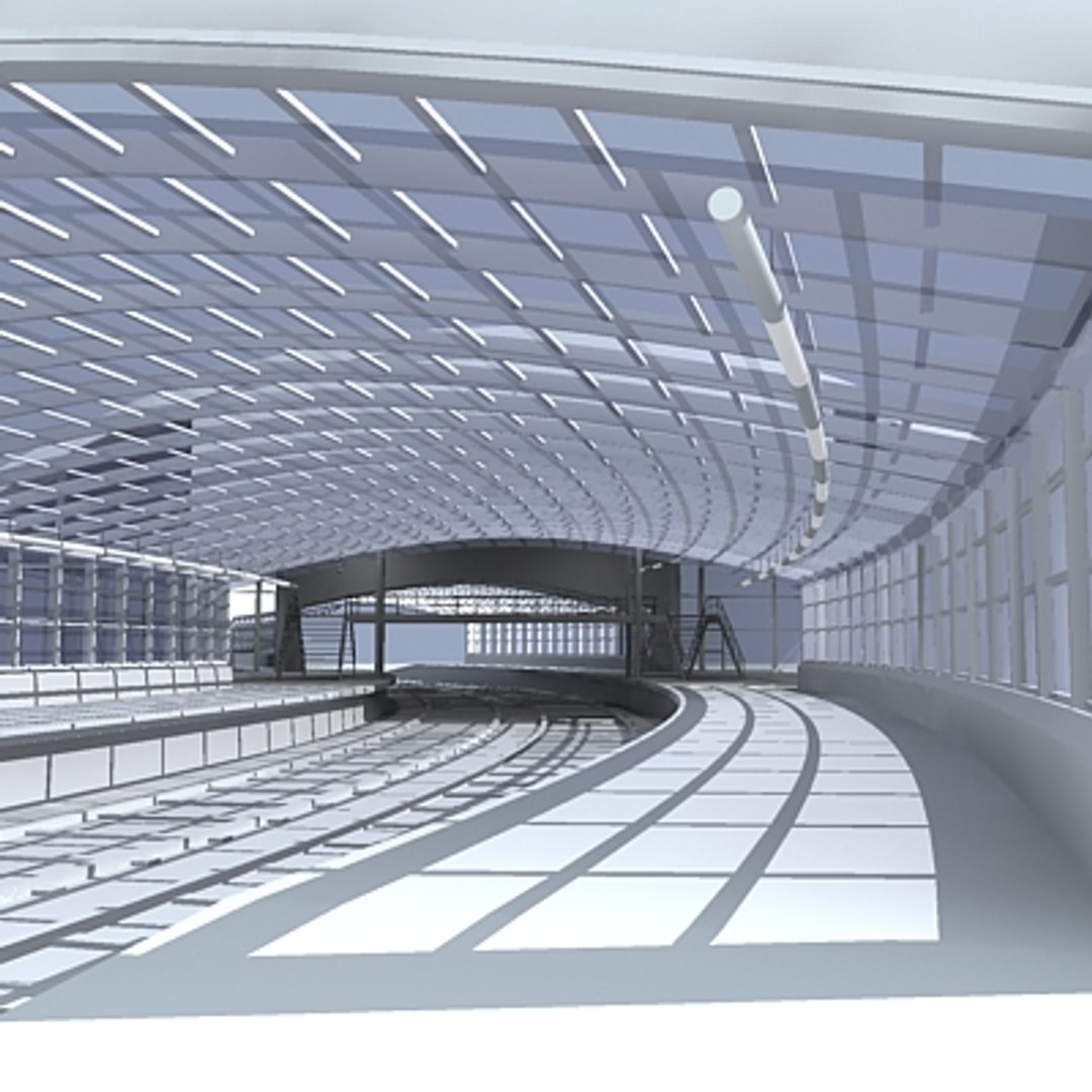 Train Station 3d Model