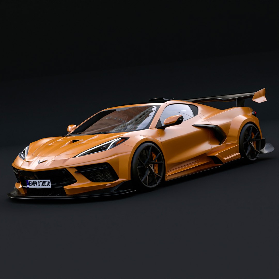modèle 3D de Chevrolet Corvette C8 2023 à l'écoute - TurboSquid 1965608
