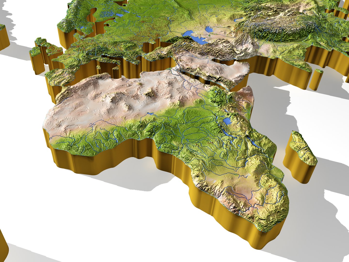 Relief World Mercator Obj