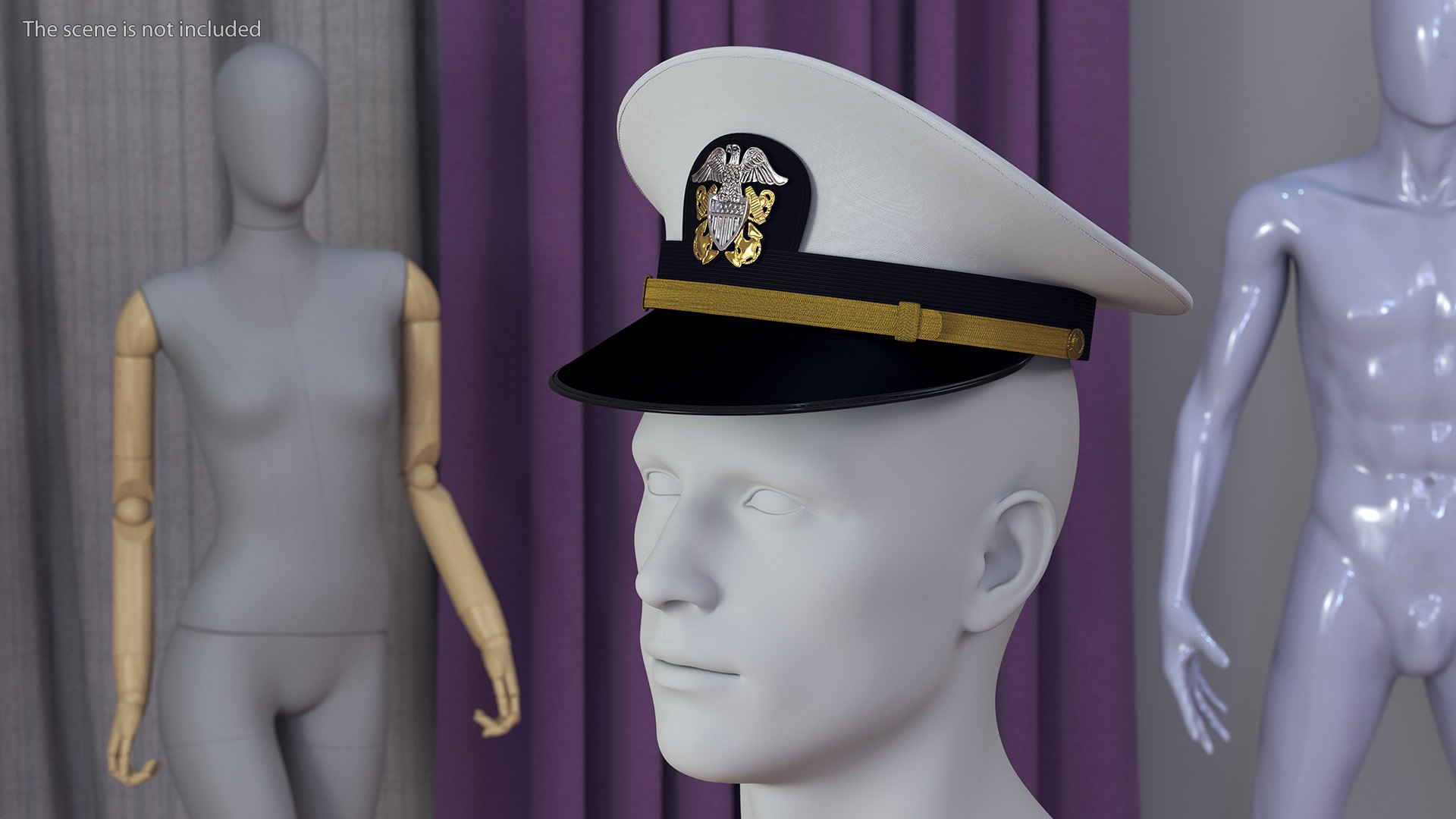 3D Naval Officer Cap - TurboSquid 2194795