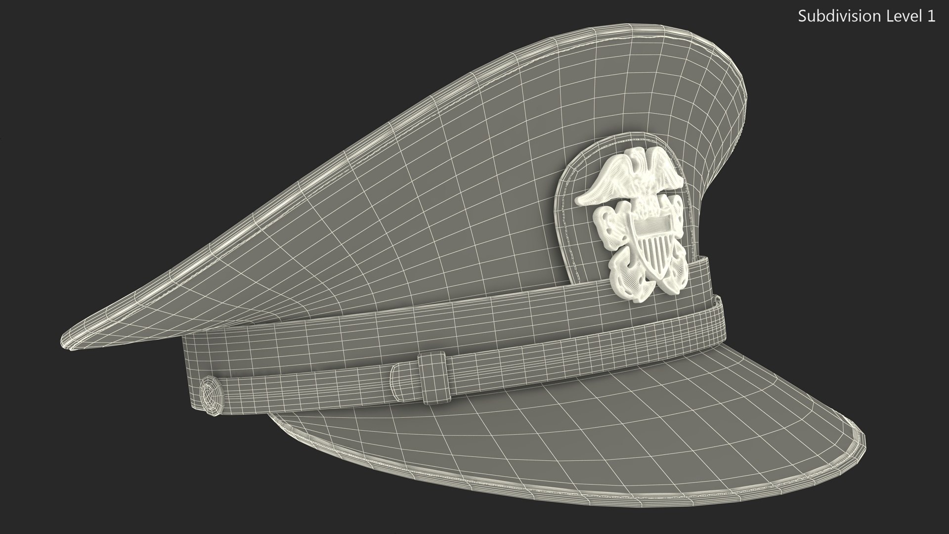 3D Naval Officer Cap - TurboSquid 2194795