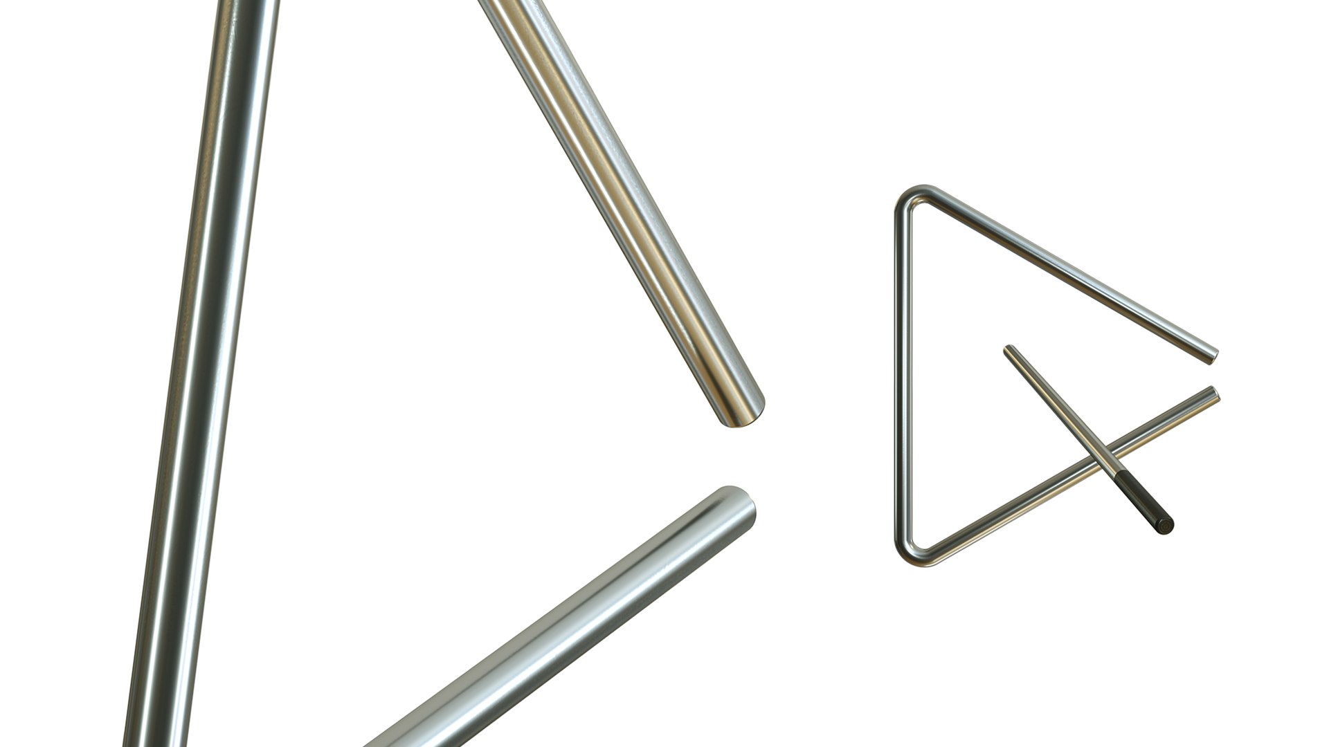 3D Triangle Instrument With Beater - TurboSquid 2077825