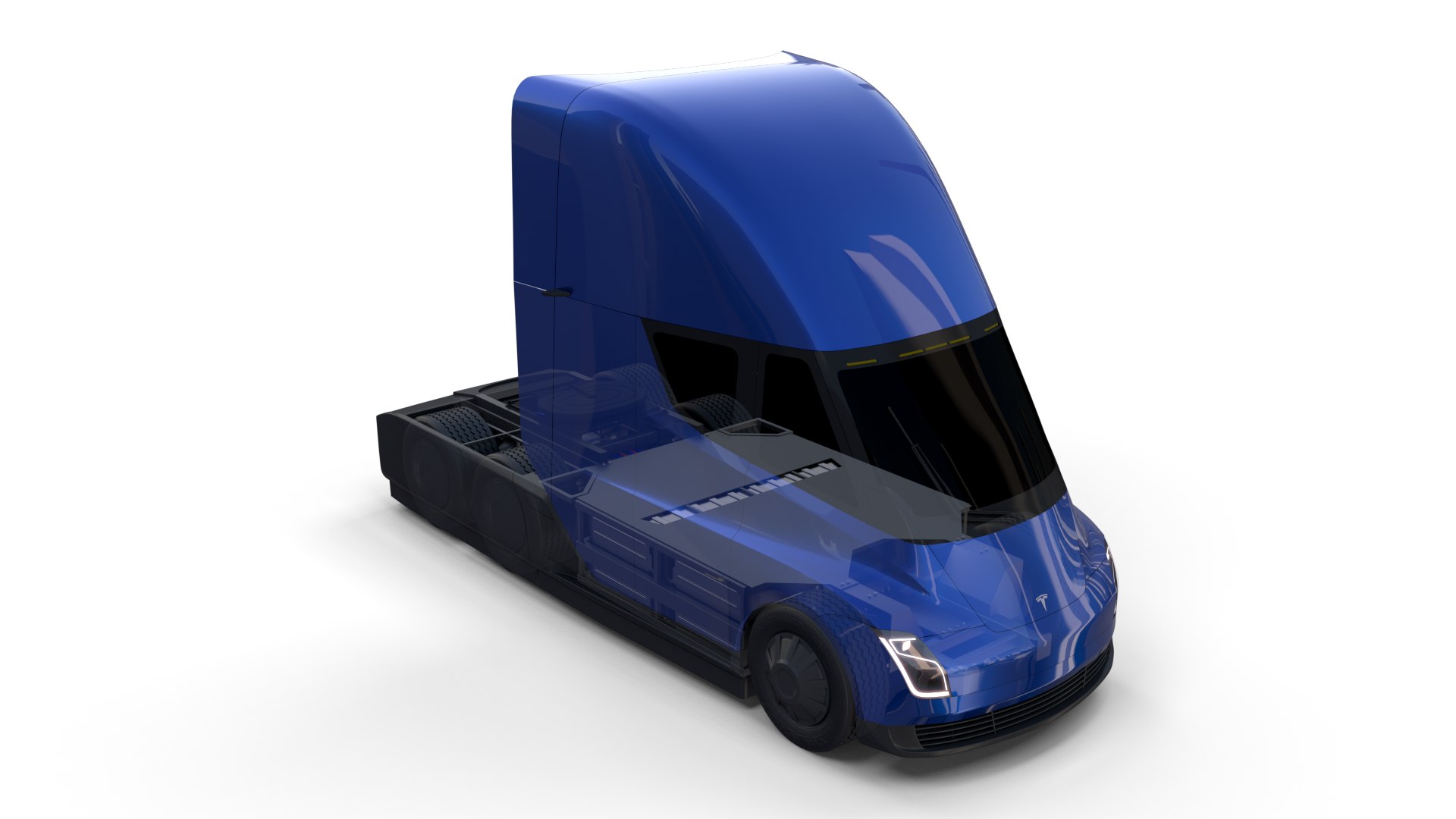 Tesla semi truck chassis 3D model - TurboSquid 1567792