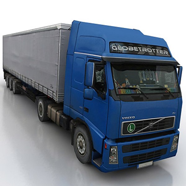 3d model vehicle truck trailer