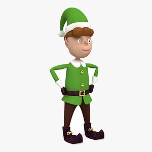 Character Christmas Elf 3d Model