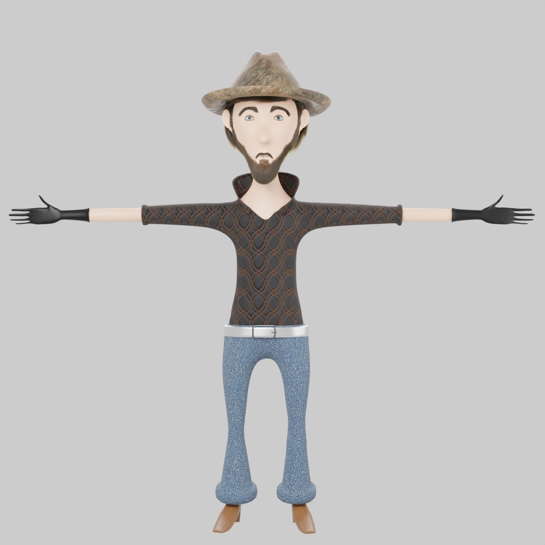 Cowboy Cartoon Character 3D model - TurboSquid 2142327