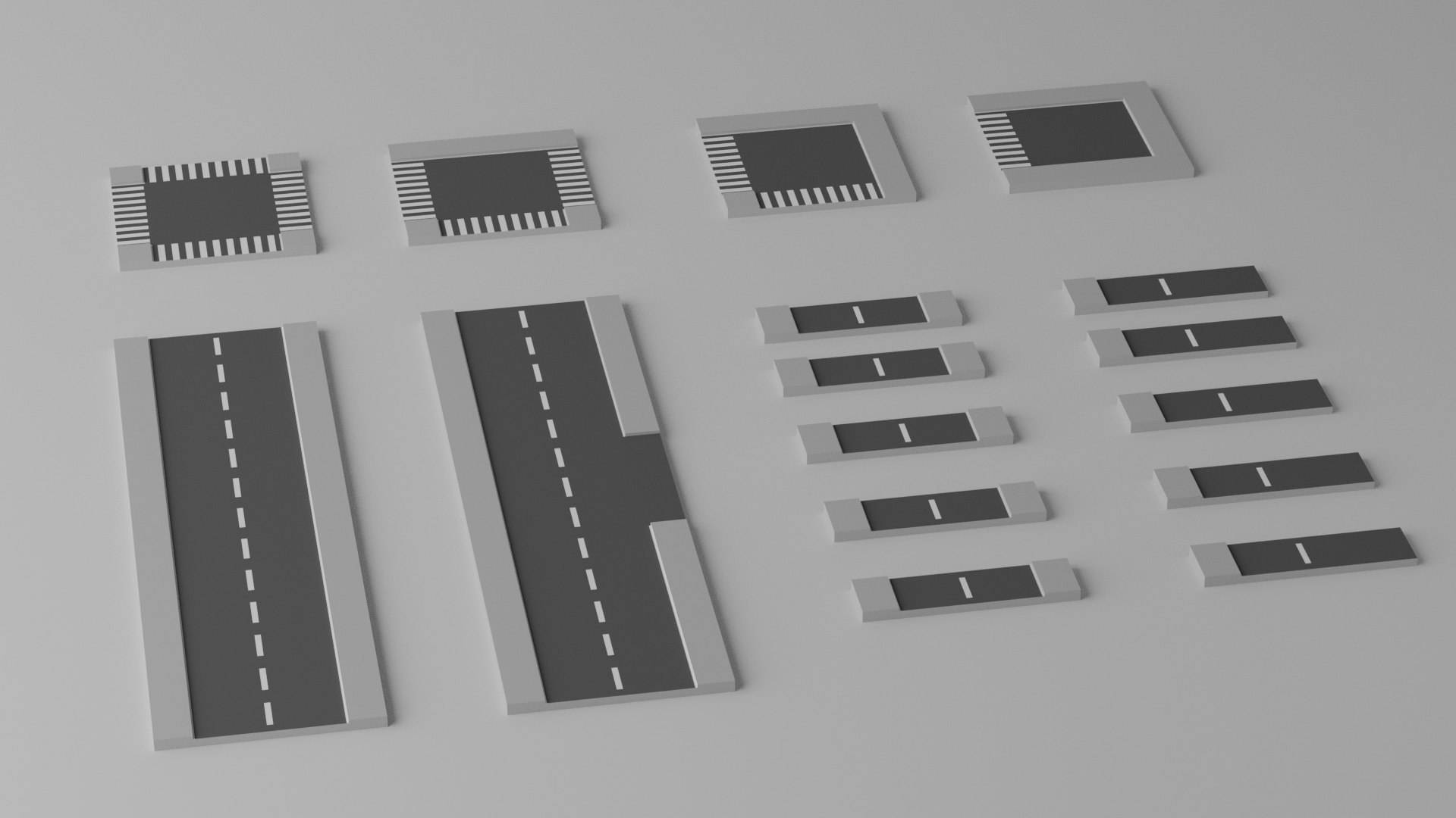 Cartoon Road Pack Collection 3D Model - TurboSquid 2105779