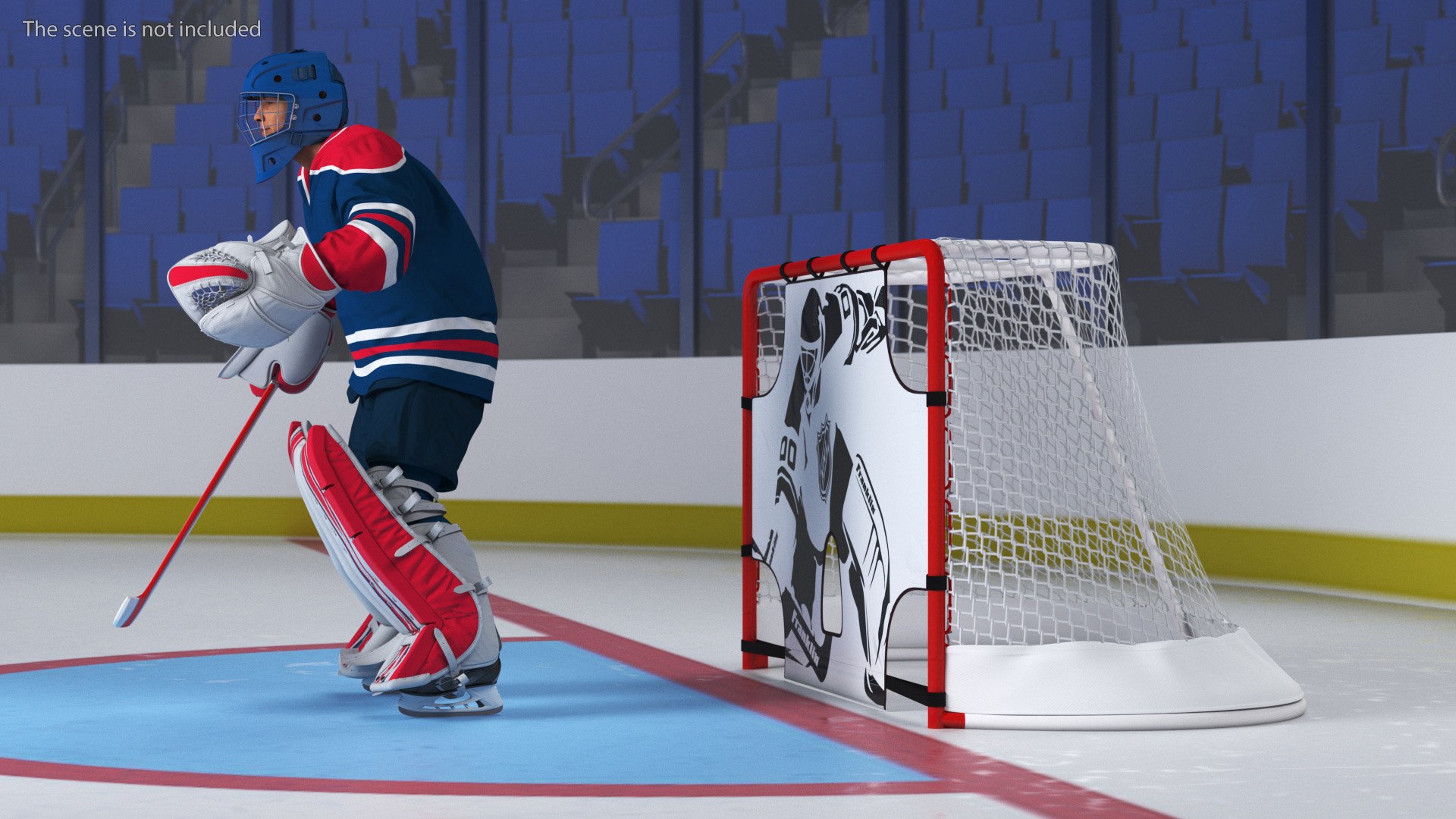 3D Hockey Goal Target NHL And Goalkeeper Model - TurboSquid 2335538