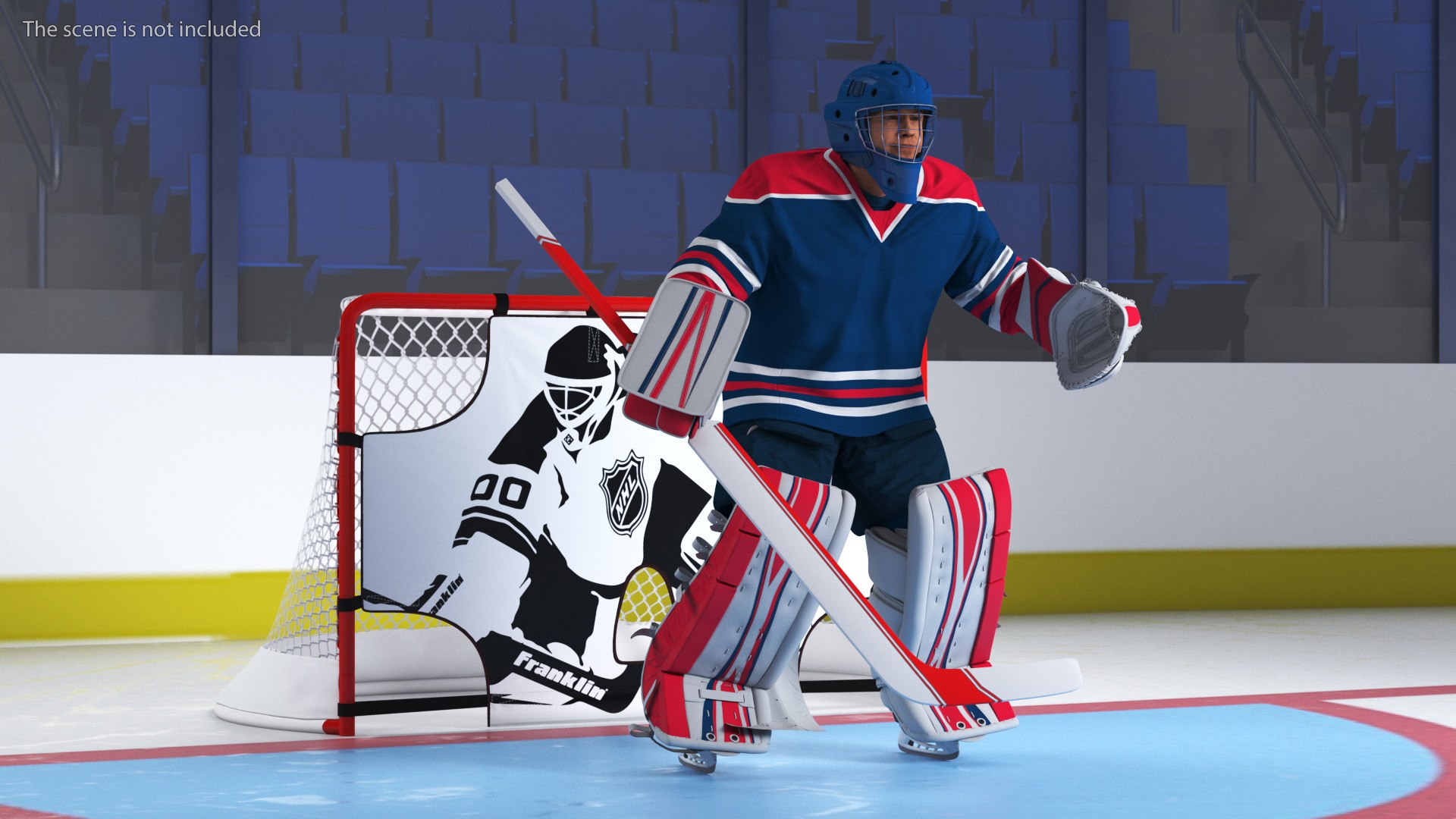 3D Hockey Goal Target NHL And Goalkeeper Model - TurboSquid 2335538