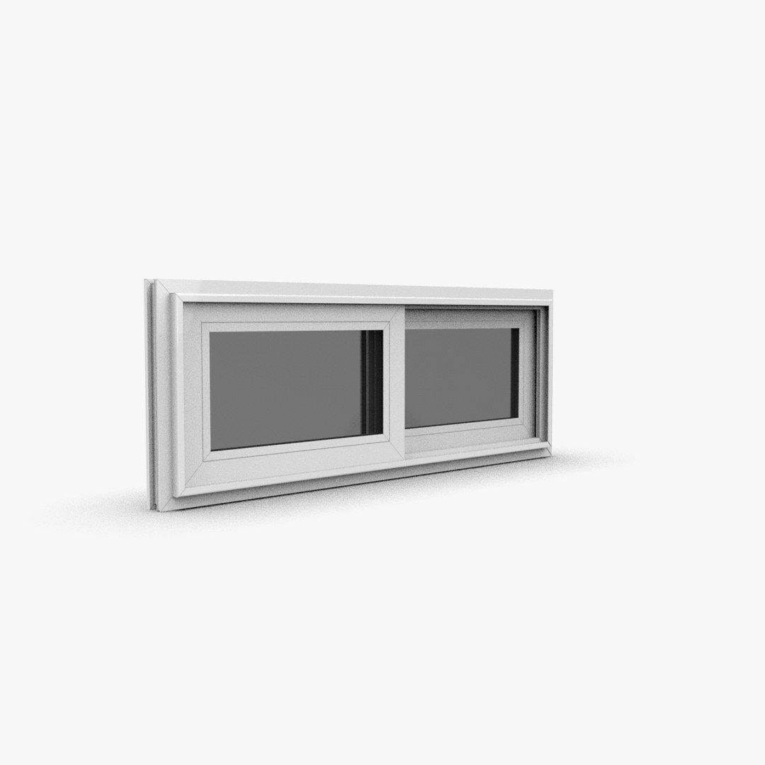 3D Sliding White Double-Glazed Window - for Home Printing - TurboSquid ...