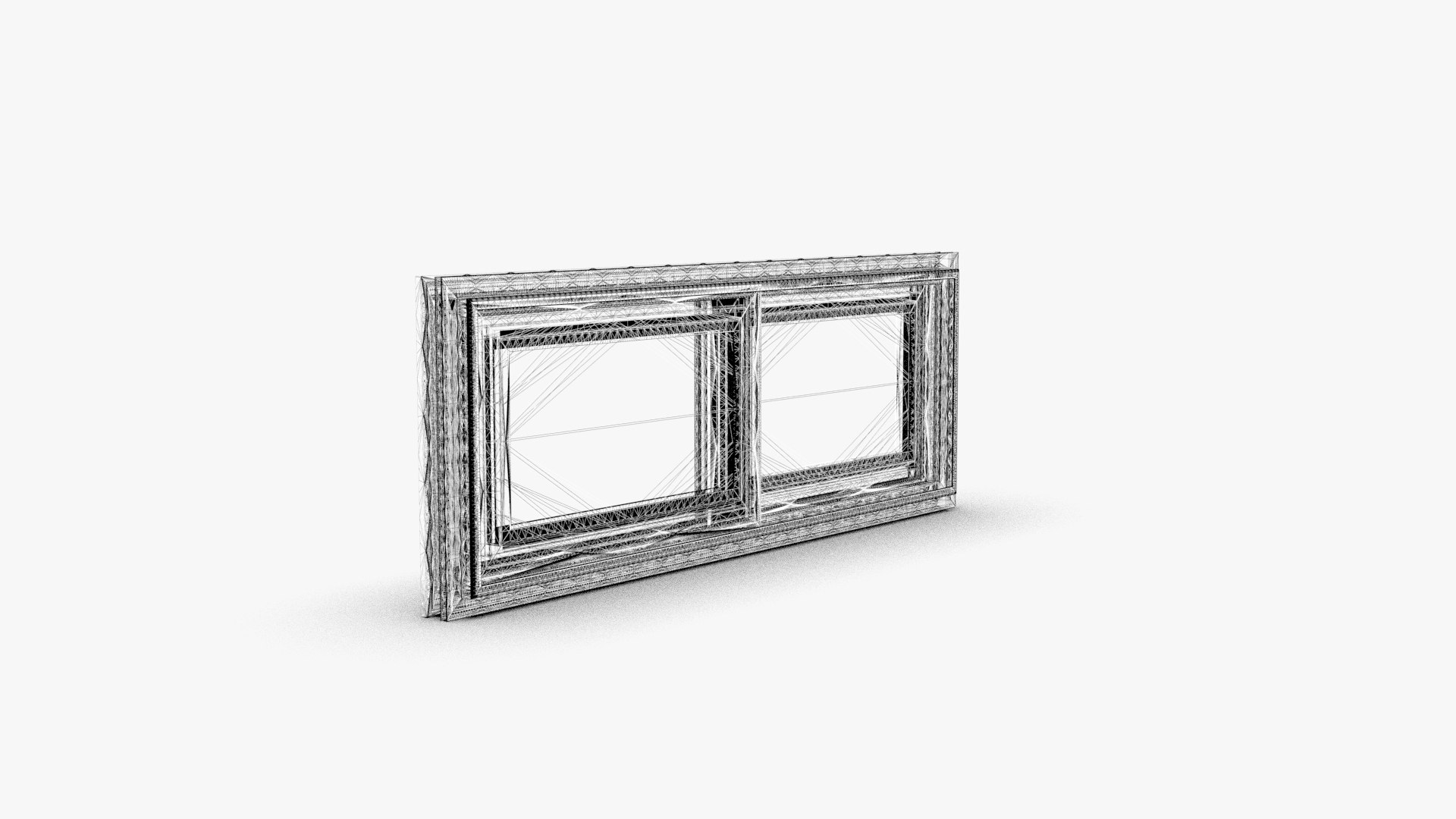 3D Sliding White Double-Glazed Window - for Home Printing - TurboSquid ...