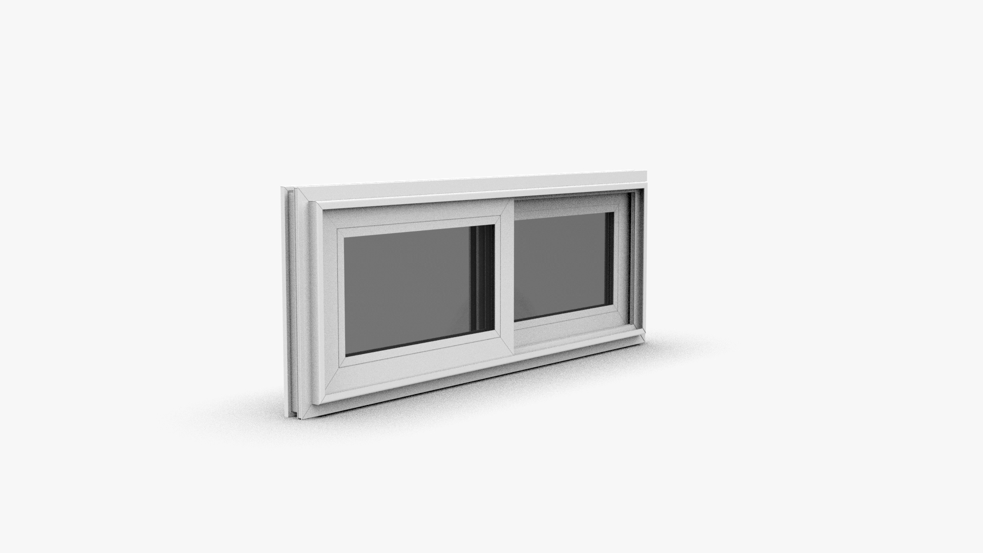 3D Sliding White Double-Glazed Window - for Home Printing - TurboSquid ...