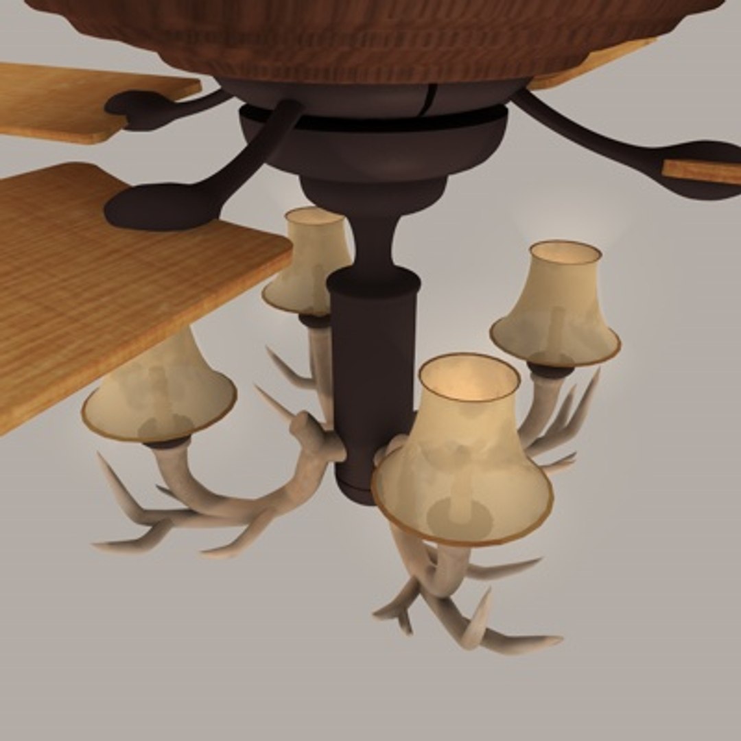 antler ceiling fan 3d model