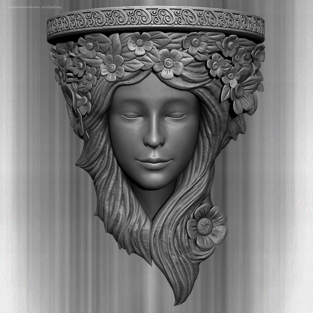 3D Facestone Sculpture Model - TurboSquid 1823806