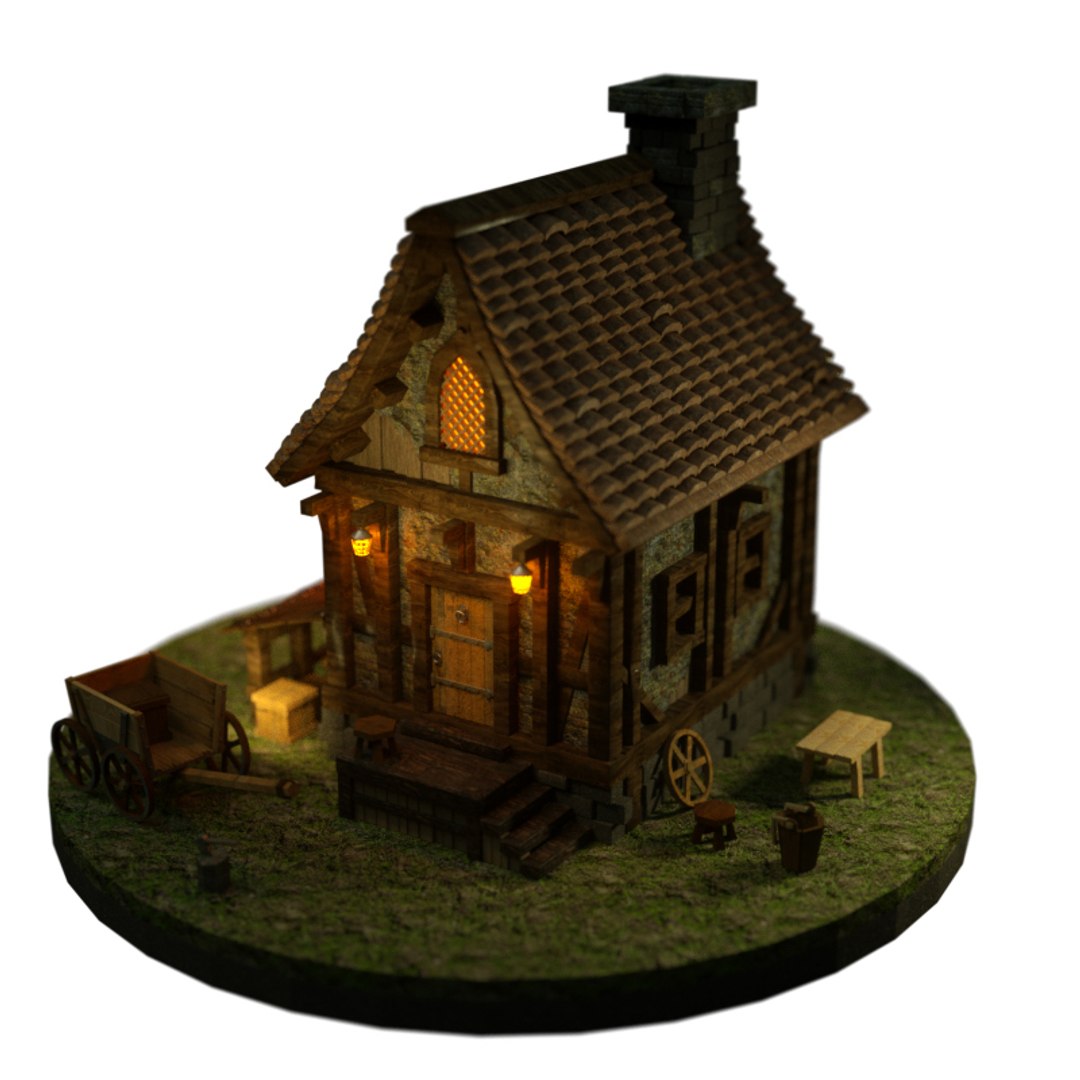 Medieval House Model - TurboSquid 1319041