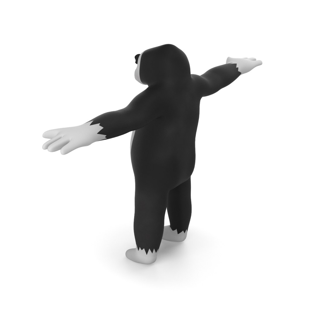 Cartoon Gorilla Rigged 3d Model