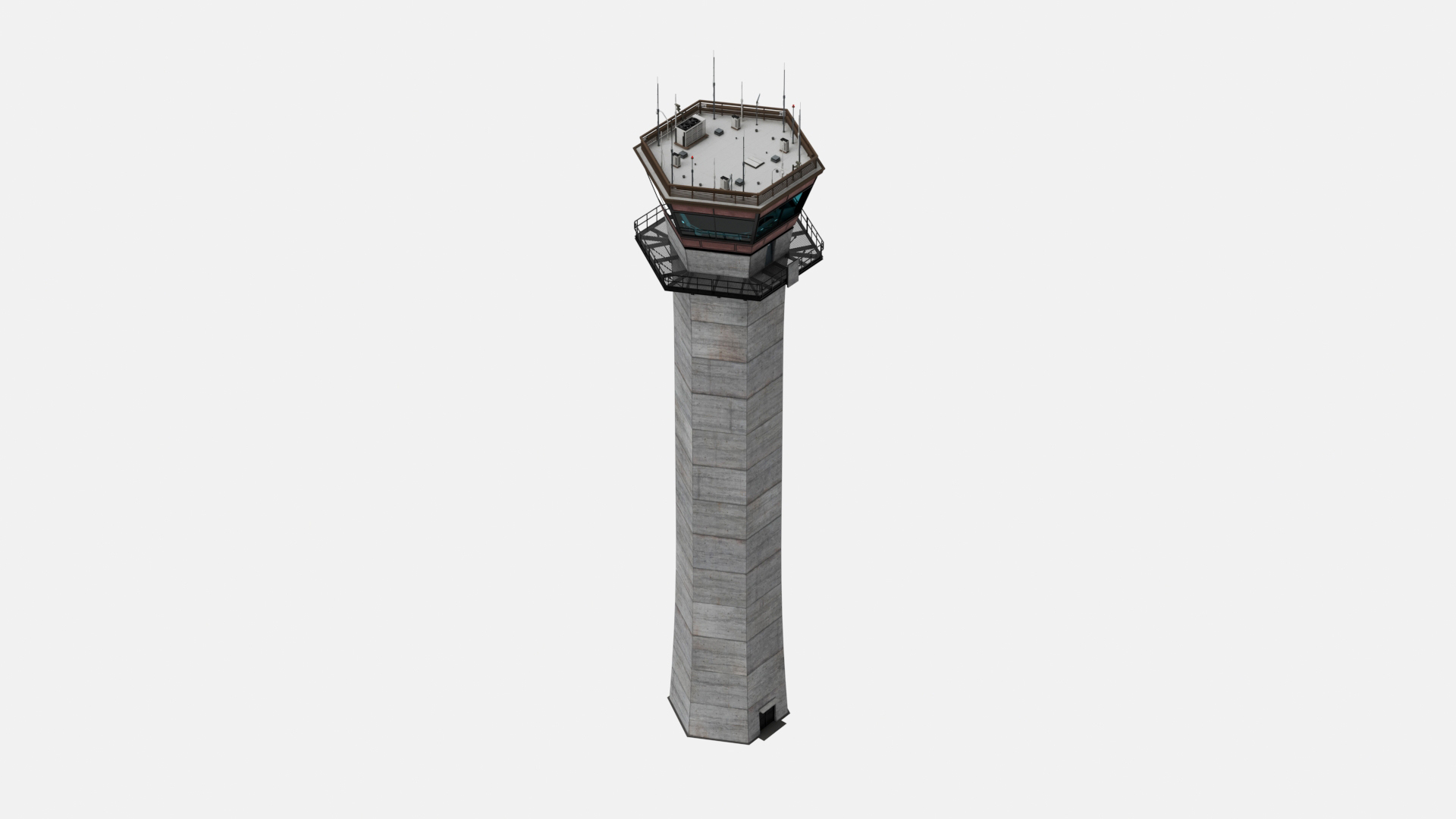 3D Airport Control Tower Model - TurboSquid 2317739
