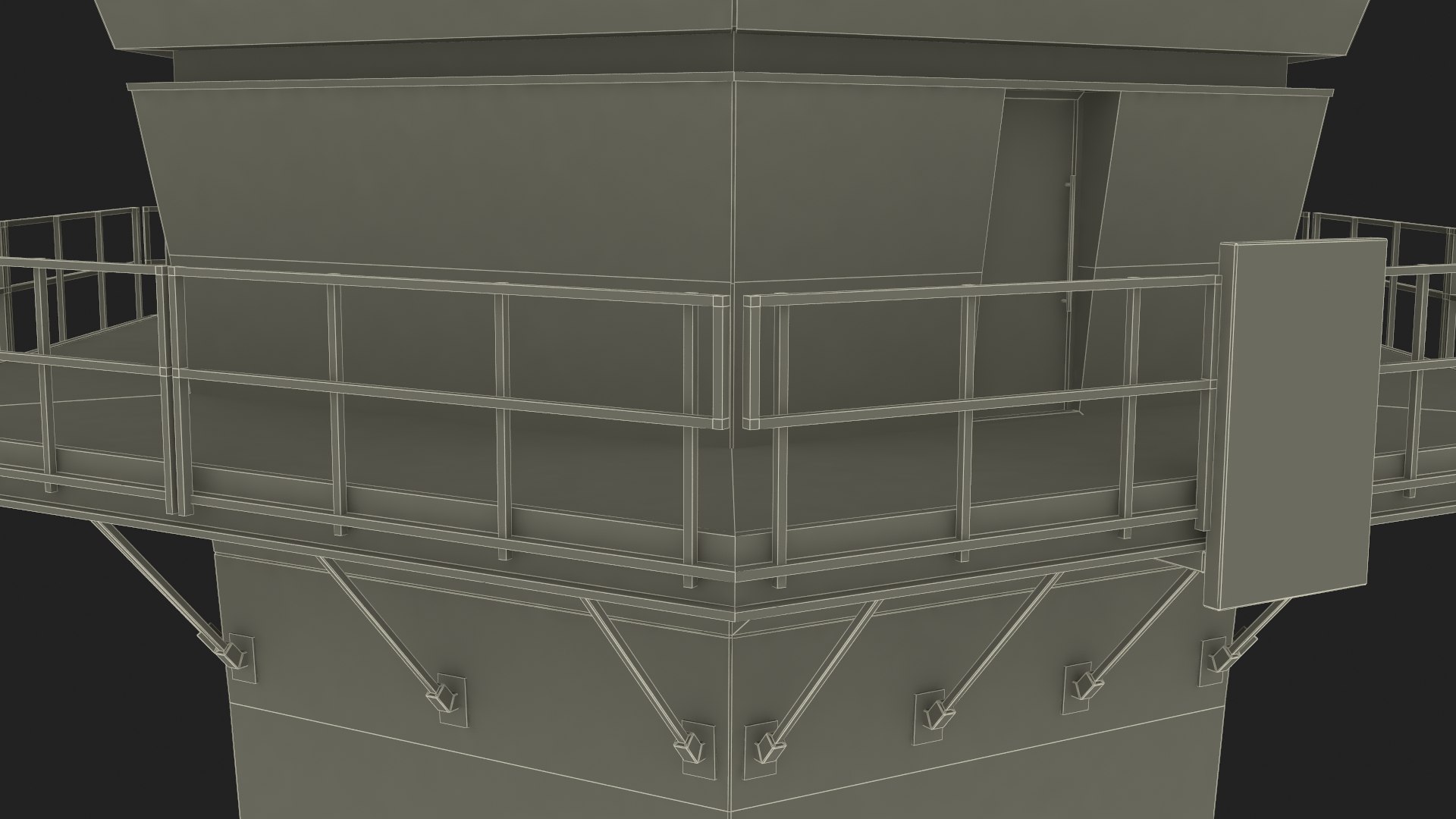 3D Airport Control Tower Model - TurboSquid 2317739