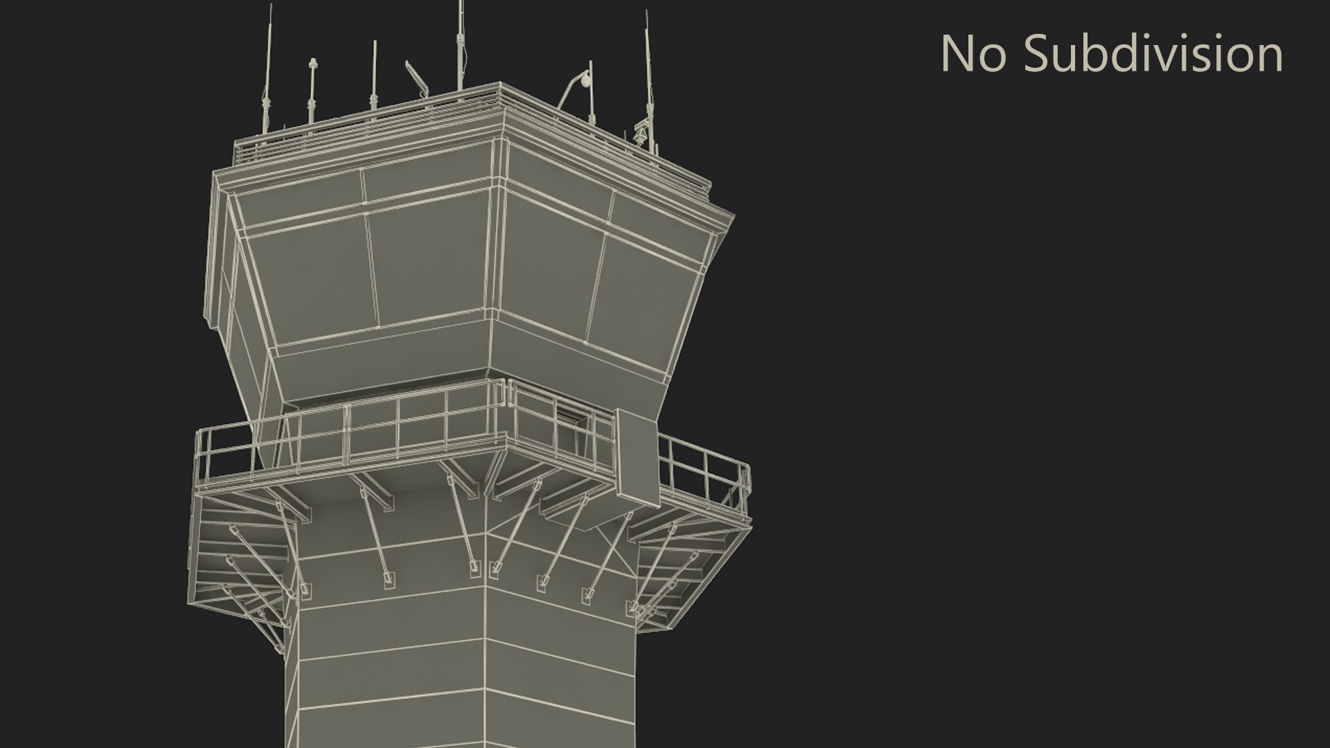 3D Airport Control Tower Model - TurboSquid 2317739