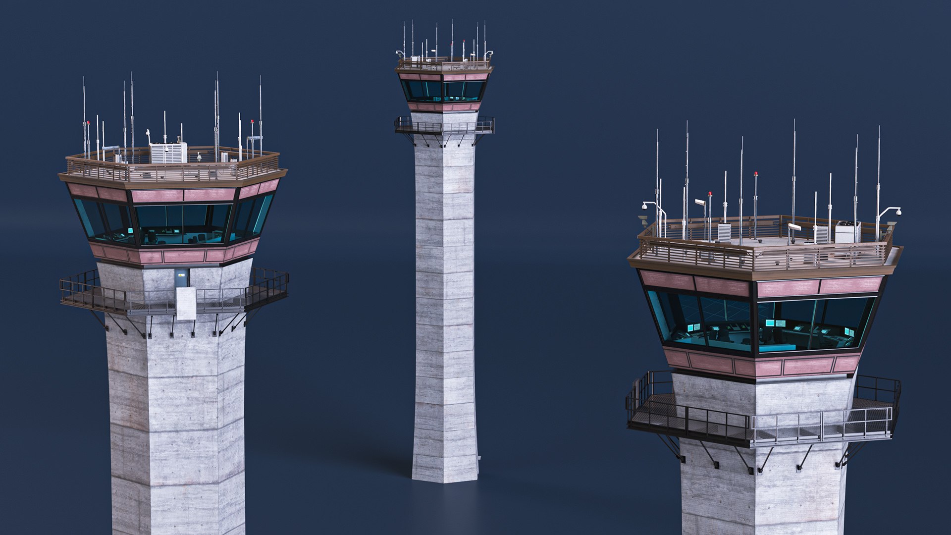 3D Airport Control Tower Model - TurboSquid 2317739