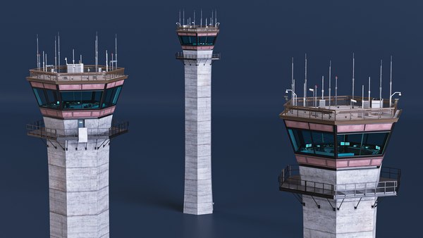 modelo 3d Torre de control del aeropuerto - TurboSquid 2317739