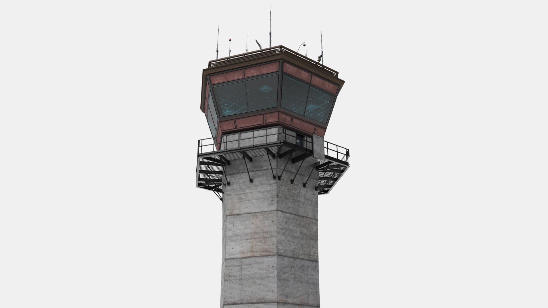 3D Airport Control Tower Model - TurboSquid 2317739