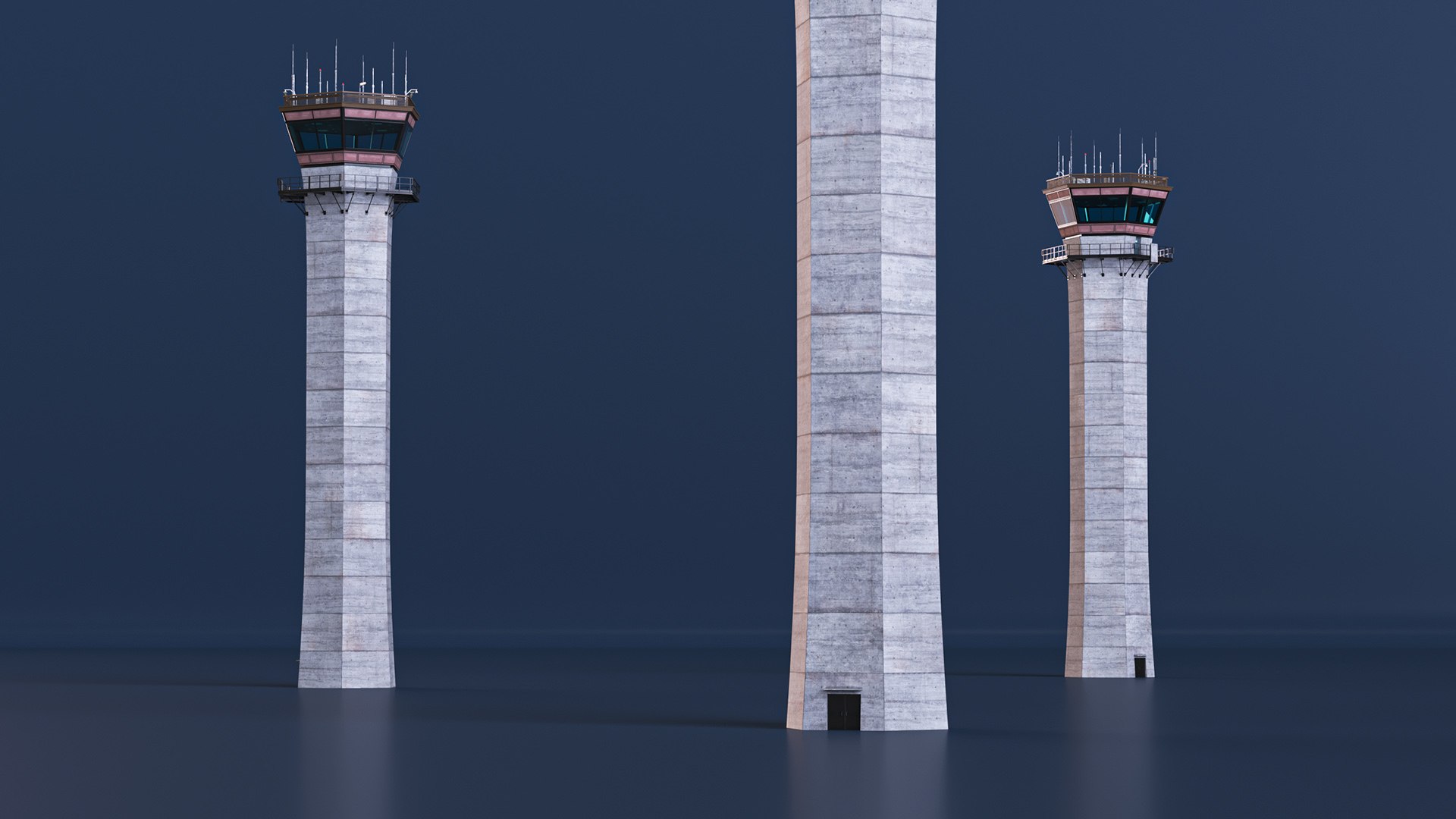 3D Airport Control Tower Model - TurboSquid 2317739