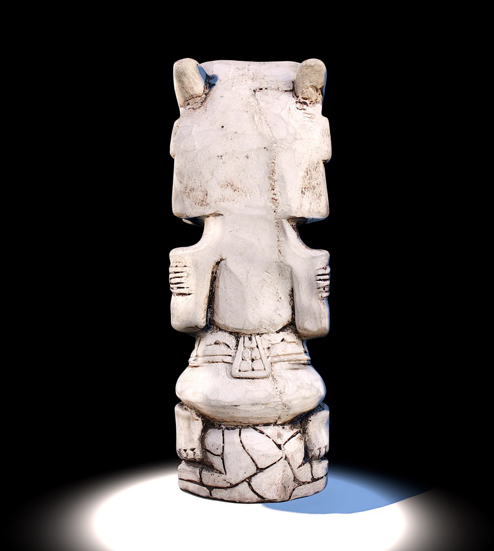 3d Mayan Figure Replica Model
