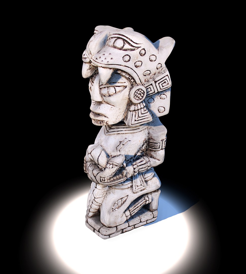 3d Mayan Figure Replica Model