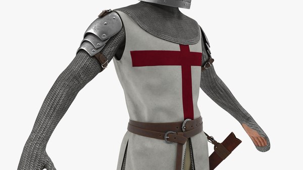 3D knight templar t-pose set - TurboSquid 1511841
