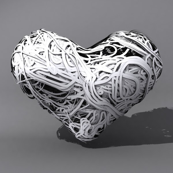 Heart laces 3D model - TurboSquid 1216687