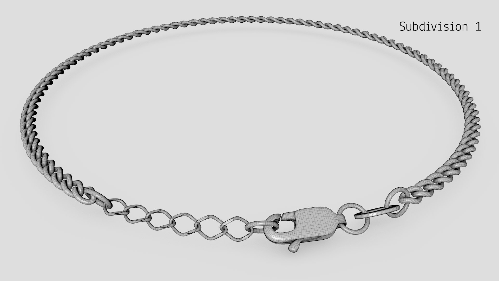 Chain bracelet 3D model - TurboSquid 1649292