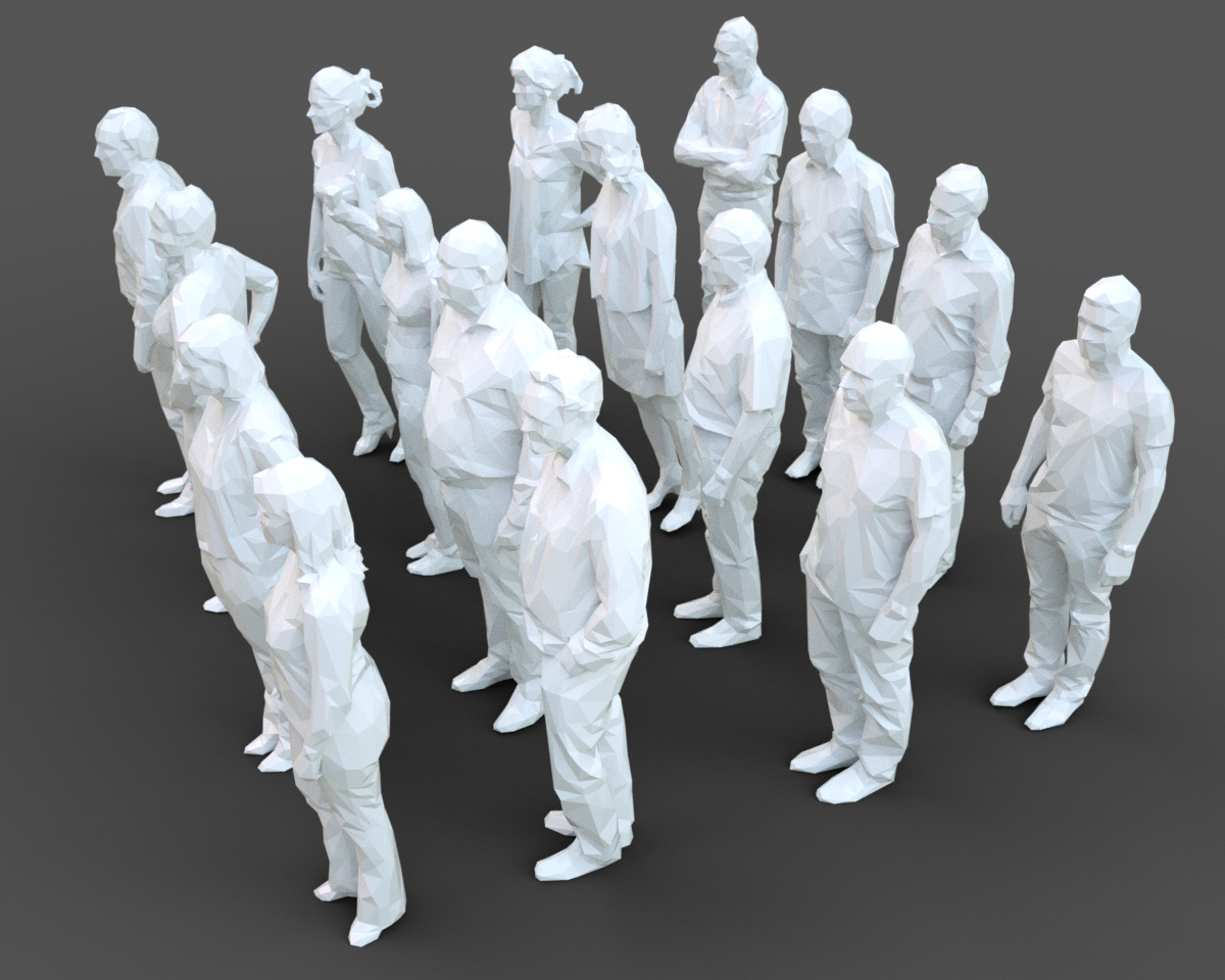 3D model architectural stylized human character | 1147653 | TurboSquid