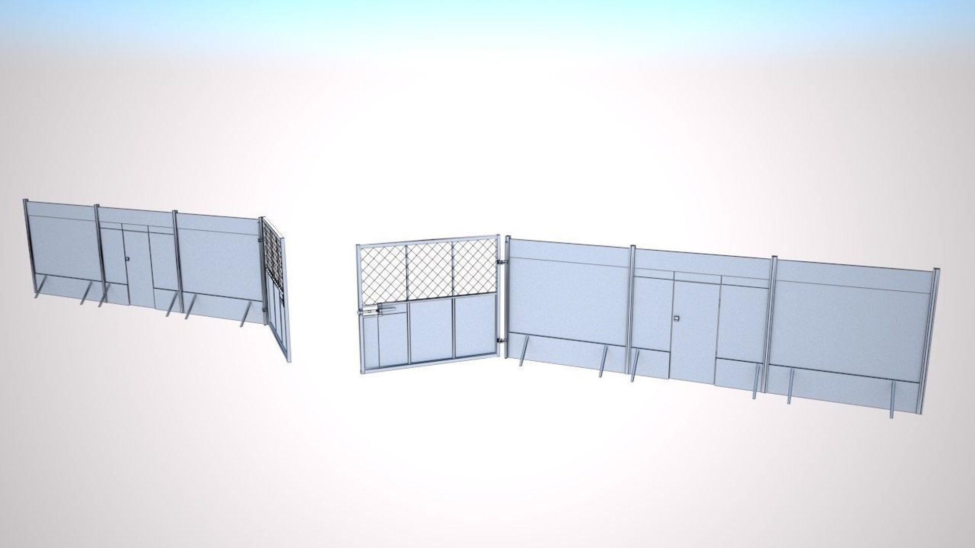 Construction Site Hoarding Low-poly 3D - TurboSquid 1441080