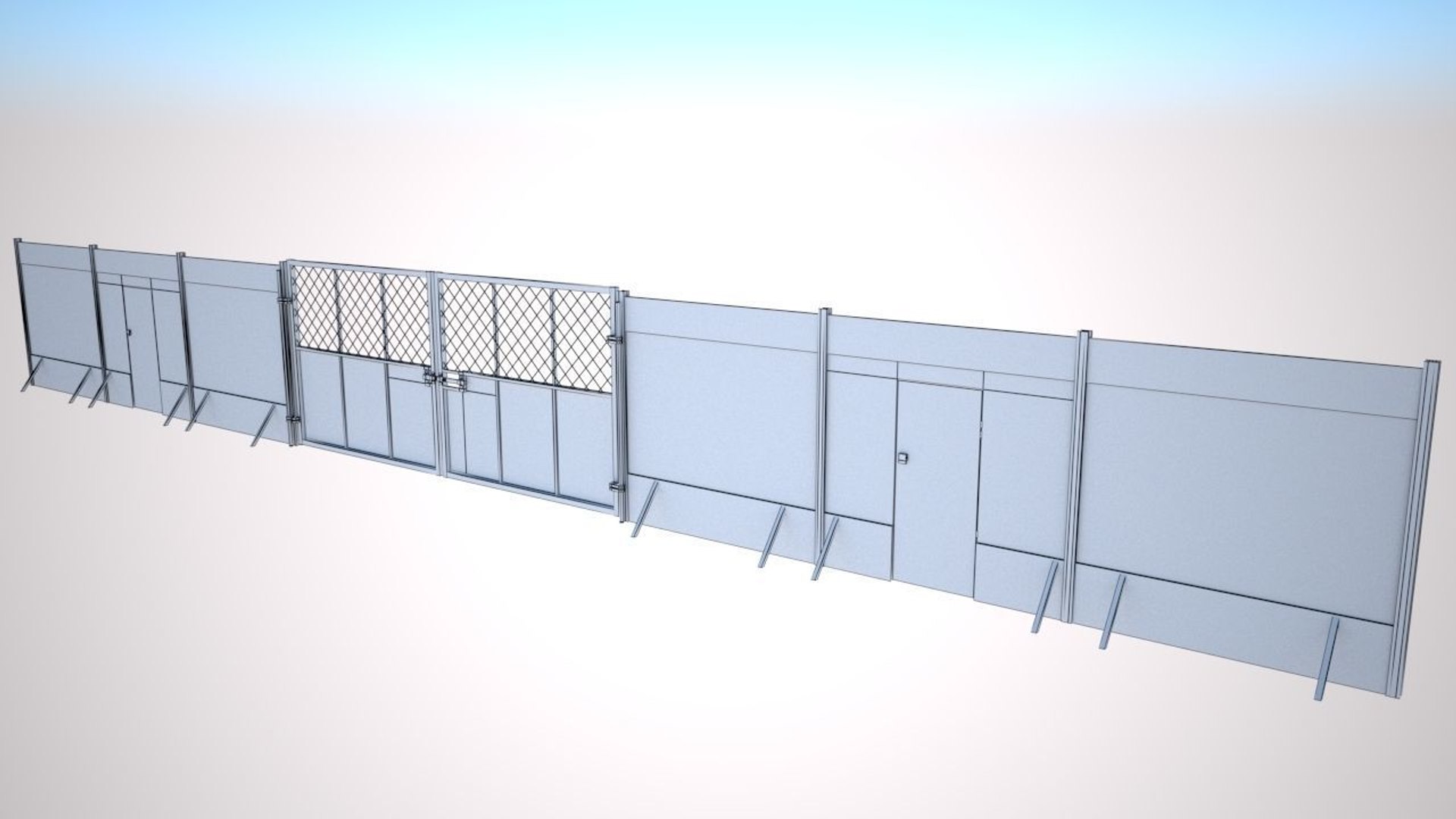 Construction Site Hoarding Low-poly 3D - TurboSquid 1441080