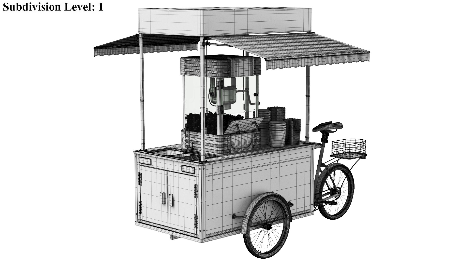 Two Detailed Popcorn Carts 3D Model - TurboSquid 2332306