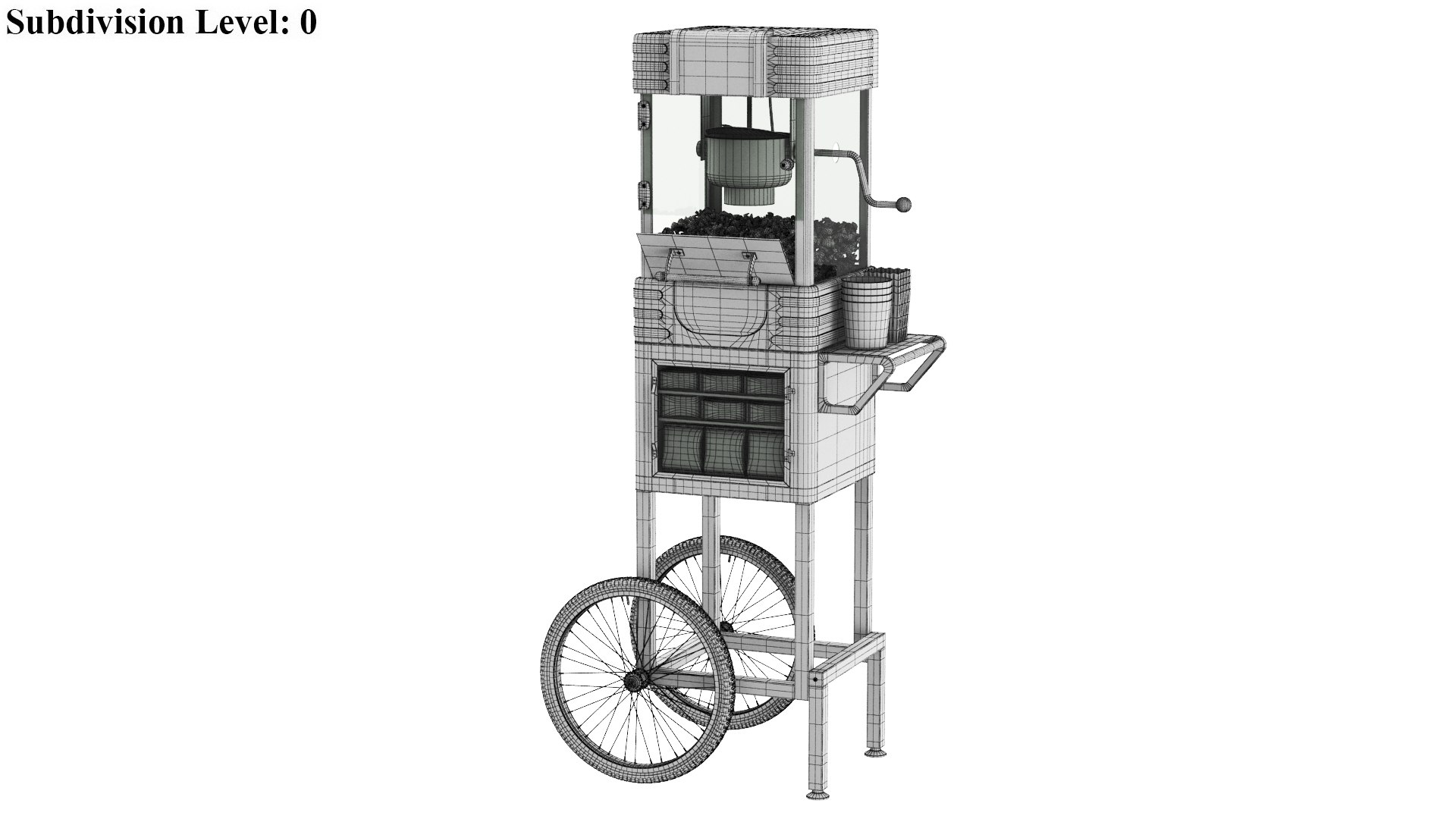Two Detailed Popcorn Carts 3D Model - TurboSquid 2332306