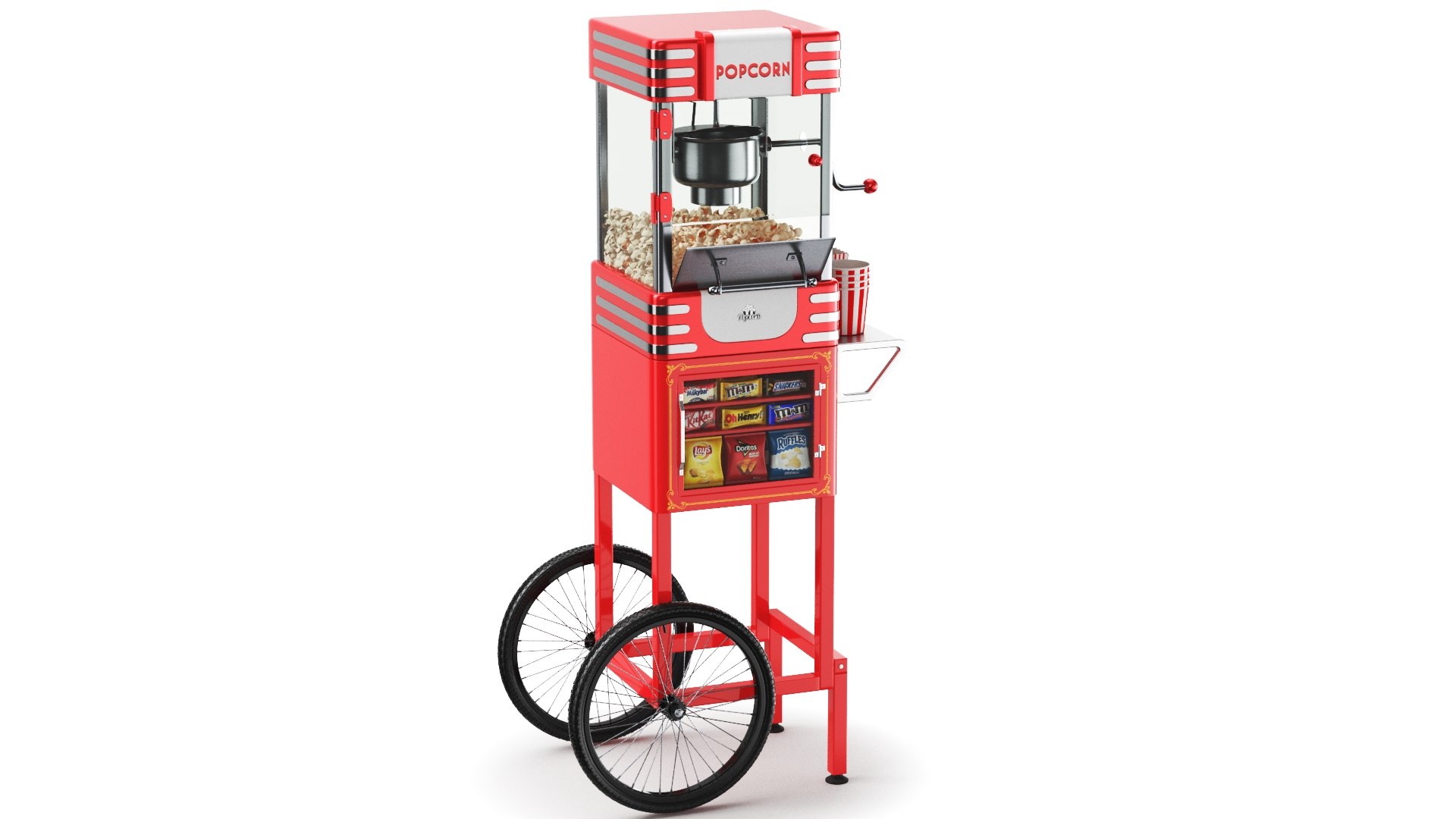 Two Detailed Popcorn Carts 3D Model - TurboSquid 2332306