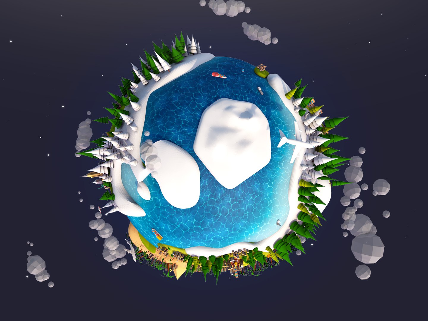 3D Model Cartoon Earth Planet - TurboSquid 1293943