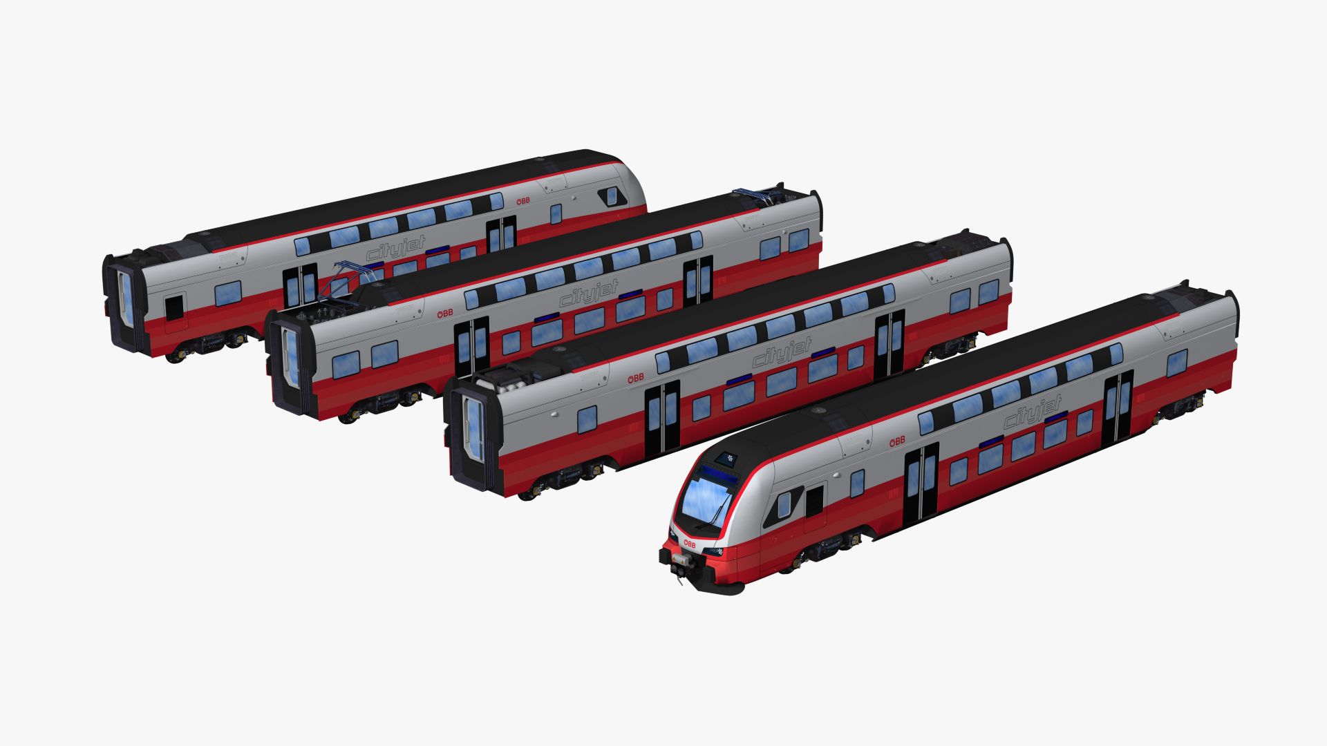 3D Model Oebb Class 4734 Doublefloor Electric Passenger Train ...