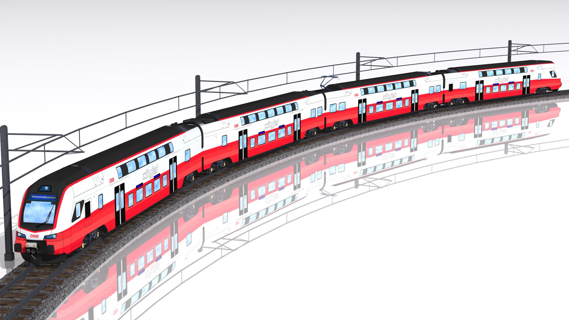 3D Model Oebb Class 4734 Doublefloor Electric Passenger Train ...