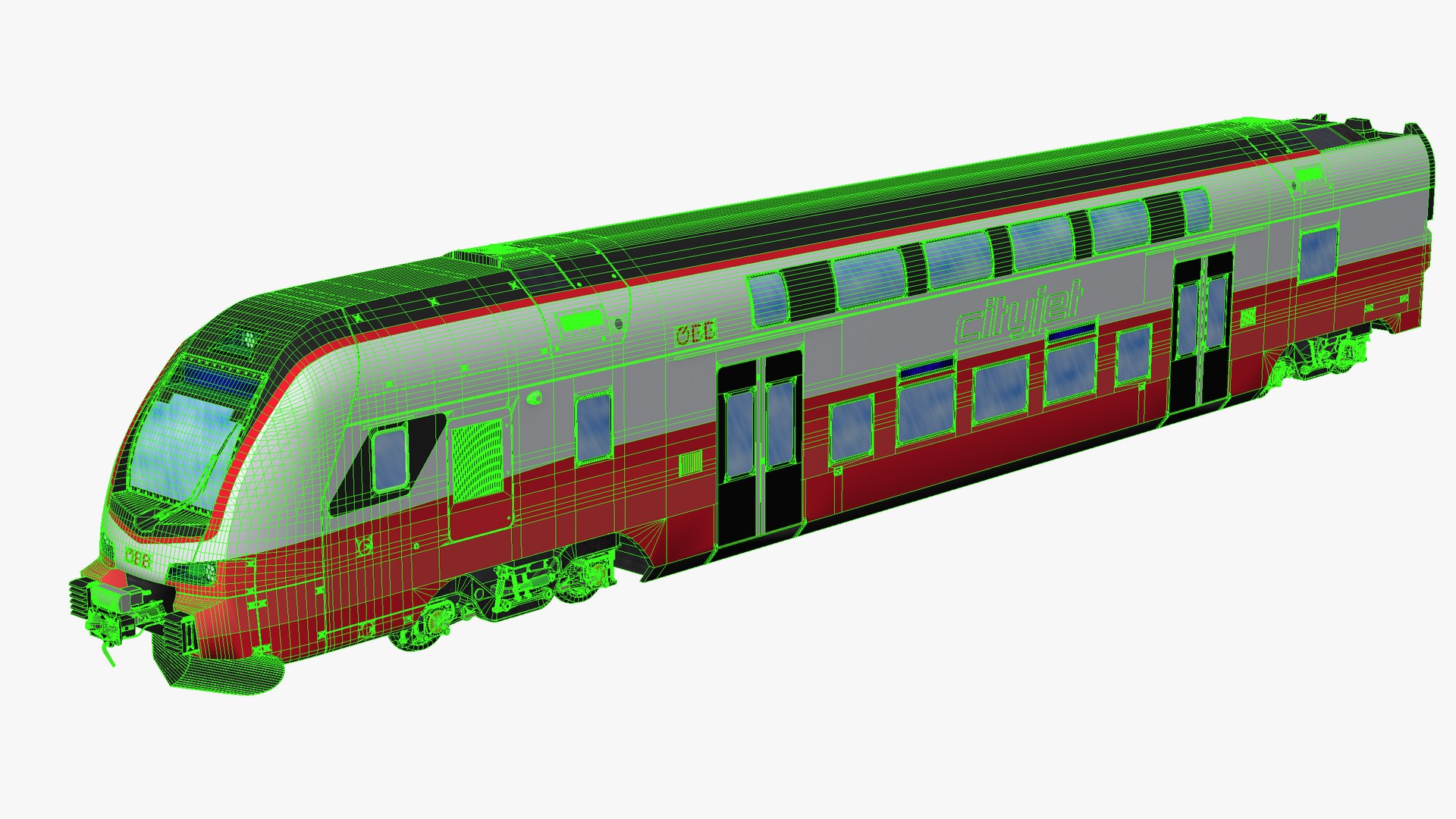 3D Model Oebb Class 4734 Doublefloor Electric Passenger Train ...
