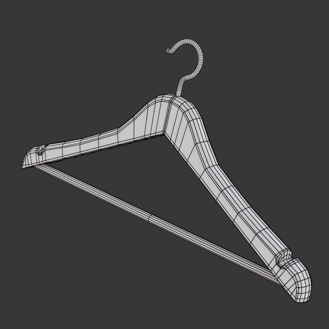 3D Hanger Cloth Wood - TurboSquid 1174394