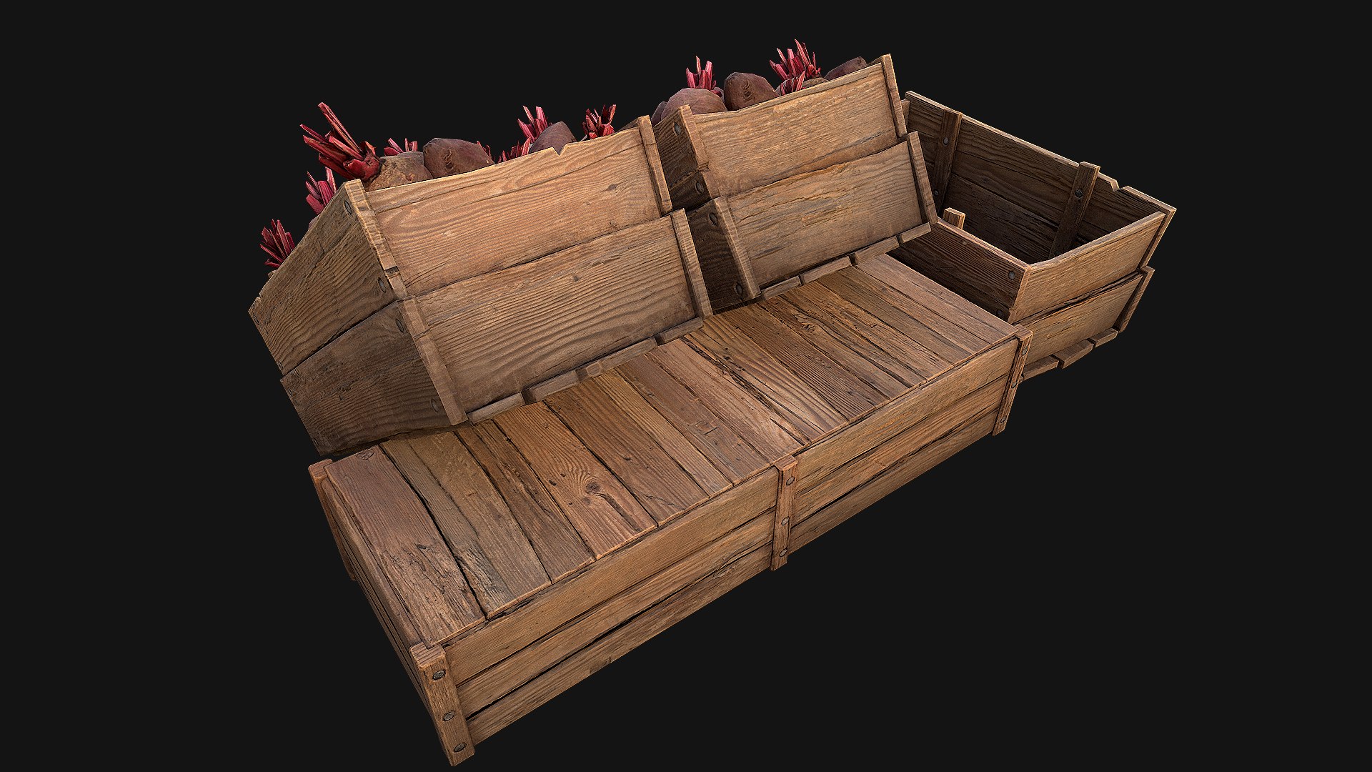 3D BeetRoot Box Crate Stand Model - TurboSquid 1920930