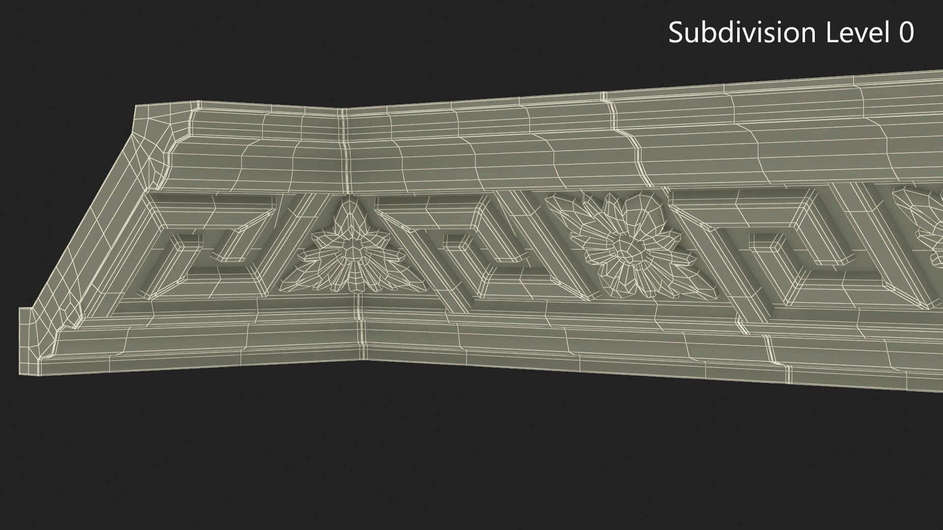 3D Model Ellada Baguette Cornice - TurboSquid 2402885