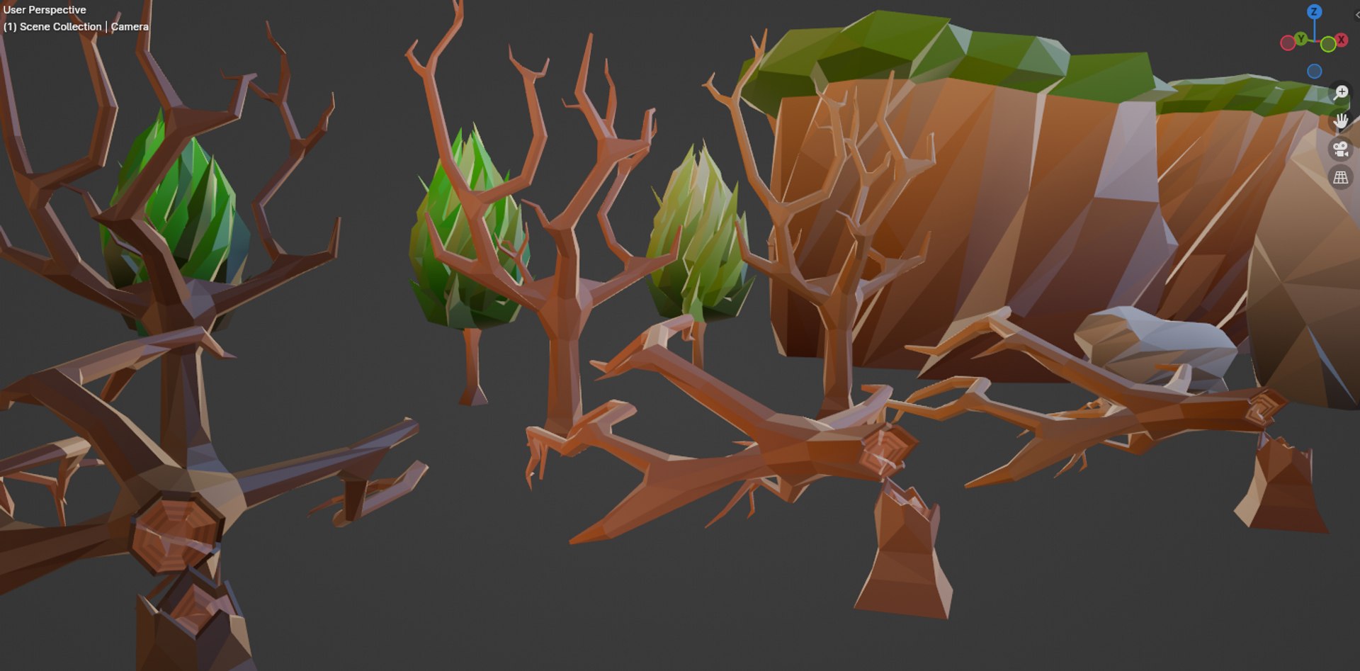 Four Seasons Lowpoly Nature Asset Pack Model - TurboSquid 2282876