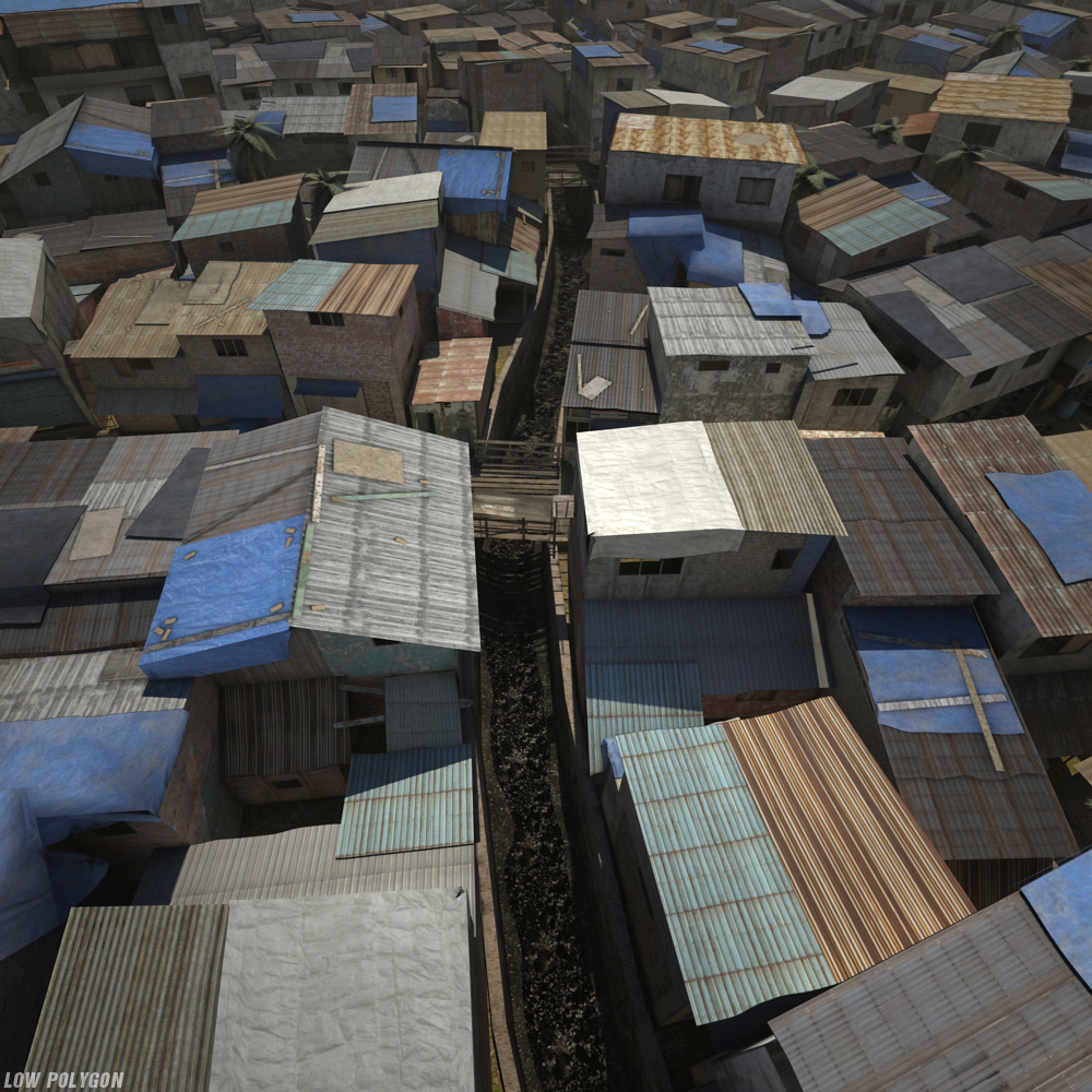 3d slum city model