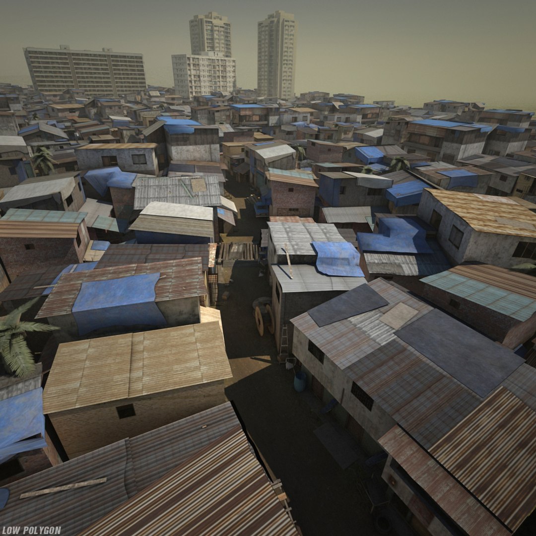 3d slum city model